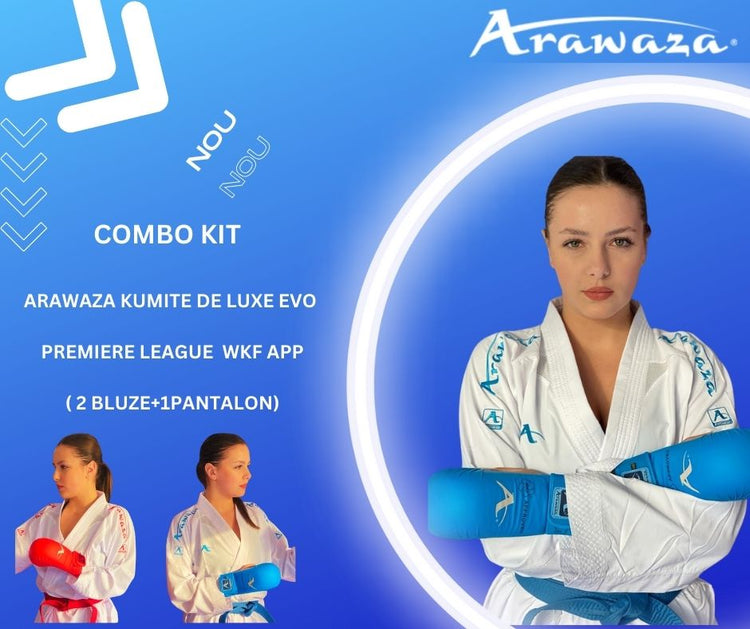 ARAWAZA COMBO KIT KUMITE DELUXE EVO (2bluze+1pantalon) WKF app ...